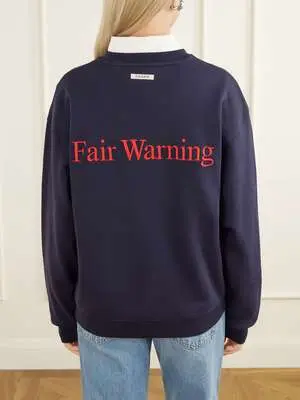 FRAME Sotheby's Logo-embroidered Cotton-jersey Sweatshirt