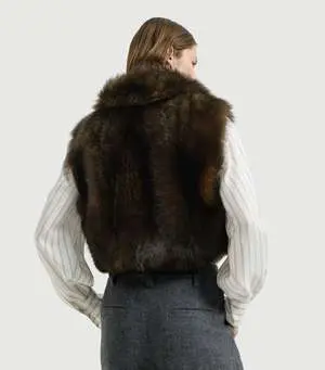Brunello Cucinelli Shearling Sleeveless Jacket