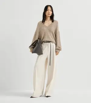 Brunello Cucinelli Sparkling V-neck Sweater