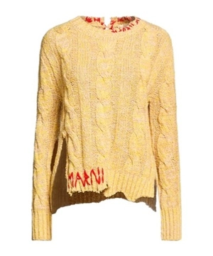 Marni Embroidered Knitted Sweater - Nude