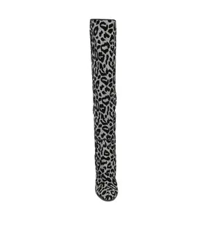 Dolce & Gabbana Leopard Print Knee-high Boots