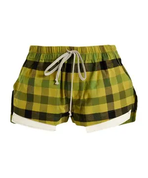 Rick Owens Checked Shorts - Brown