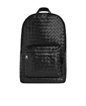 Bottega Veneta Intrecciato Zipped Medium Backpack - Black