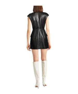 Sportmax Fitted Sleeveless Leather Dress