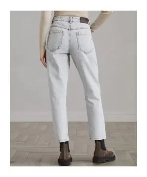 Brunello Cucinelli Logo Patch Straight Leg Jeans