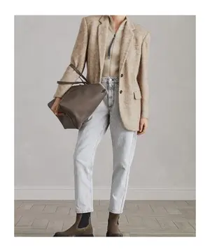 Brunello Cucinelli Logo Patch Straight Leg Jeans