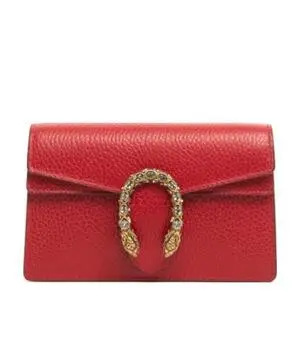Gucci Dionysus Leather Super Mini Bag - Red