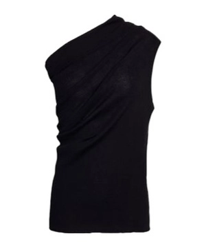 Rick Owens One-shoulder Sleeveless Top - Black