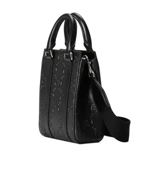 Gucci Gg-embossed Mini Leather Tote Bag