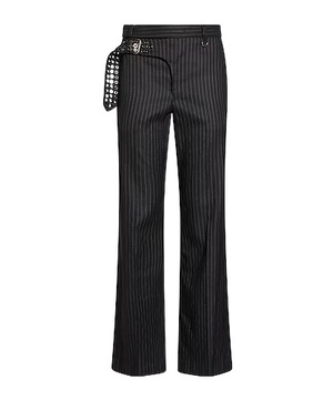 Isabel Marant Étoile Striped Straight-leg Trousers - Black