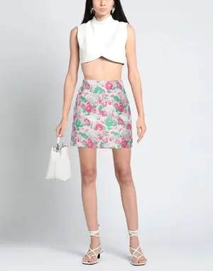 GANNI Floral Pocketless Midi Skirt