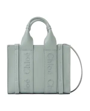 Chloé Mini Woody Todd Handbag - Gray