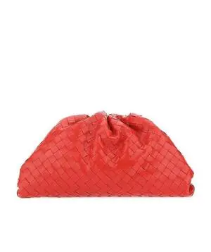 Bottega Veneta Weave The Pouch Handbag - Red