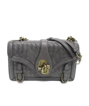 Bottega Veneta Woven Shoulder Bag - Black