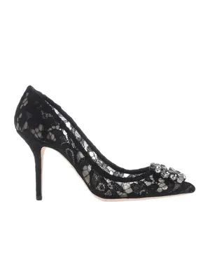 Dolce & Gabbana Two-tone Lace Stiletto Heels - Black