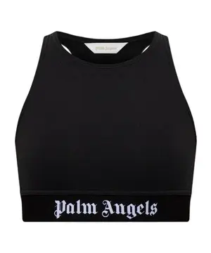 Palm Angels Sleeveless Vest - Black