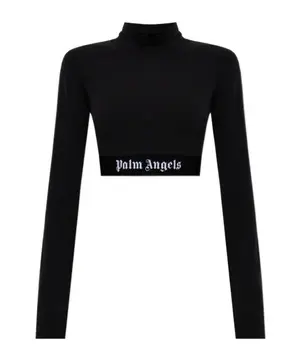 Palm Angels Long-sleeved Top - Black