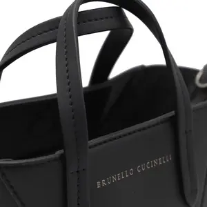 Brunello Cucinelli Bc Duo Logo Embossed Mini Tote Bag