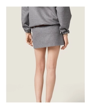 Miu Miu Double Cashmere And Wool Mini Skirt