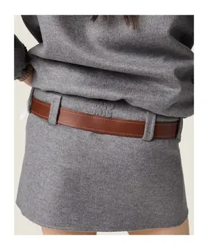 Miu Miu Double Cashmere And Wool Mini Skirt