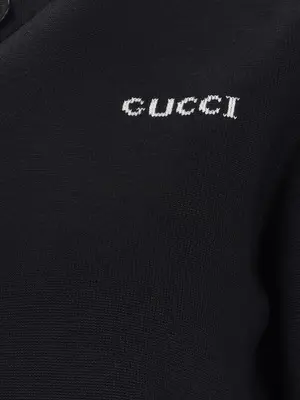 Gucci Logo Intarsia-knit Cardigan