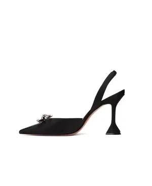 Amina Muaddi Satin High Heels