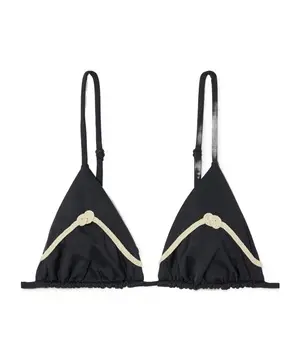 Johanna Ortiz Triangle Bikini Top - Black