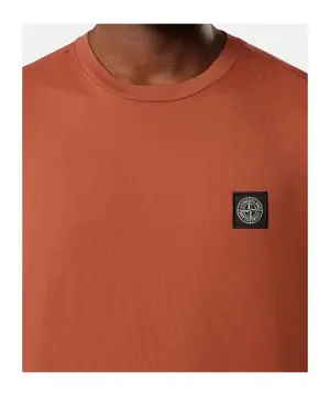 Stone Island Logo-patch T-shirt - Brick Red