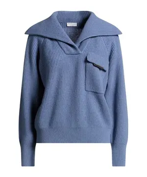 Brunello Cucinelli Solid-color Cashmere Top - Blue