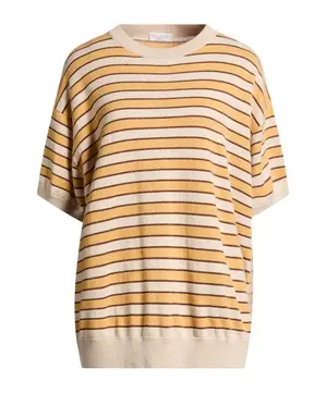 Brunello Cucinelli Short-sleeved Knitted Sweater - Beige