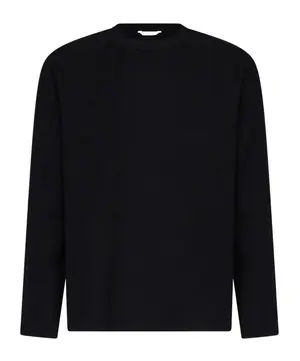 HEVO Long-sleeved Knitted Pullover - Black