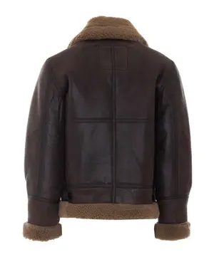 SCHOTT Leather Jacket With Shearling Collar