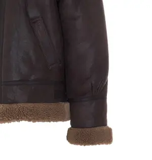 SCHOTT Leather Jacket With Shearling Collar