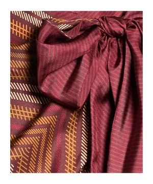 Max Mara Satin Tiewaist Midi Skirt