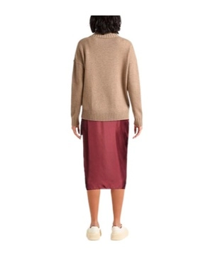 Max Mara Satin Tiewaist Midi Skirt