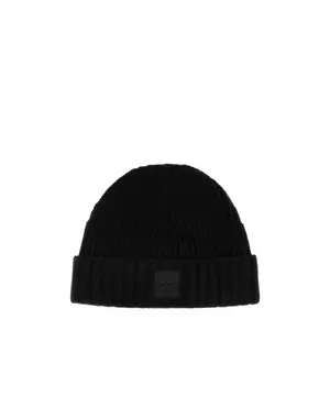 Stone Island Cashmere Knit Hat - Black