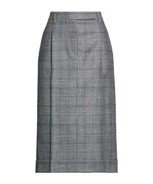 Brunello Cucinelli Plaid Flared Skirt - Grey