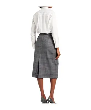Brunello Cucinelli Plaid Flared Skirt