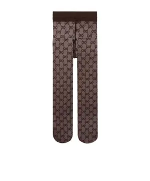 Gucci Gg Stretchy Tights - Brown