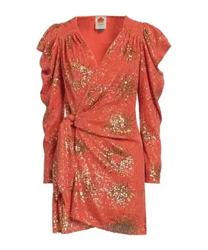 Farm Rio Sequin Embellished Wrap Dress