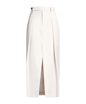 Brunello Cucinelli Solidcolor Wool Fullcircular Skirt - Pink