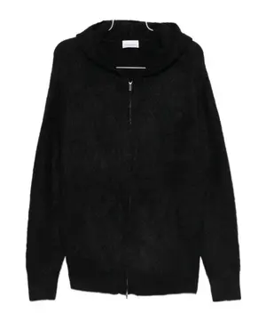 7 For All Mankind Plush Zip-up Hoodie - Black
