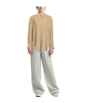 Brunello Cucinelli Crepe Long Sleeve Shirt