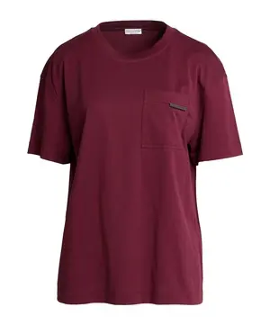 Brunello Cucinelli Plain Colour T-shirts - Red