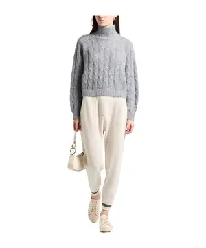 Brunello Cucinelli Long Sleeve Wool Turtleneck Sweaters