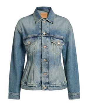 Balenciaga Darkwash Denim Jacket - Blue