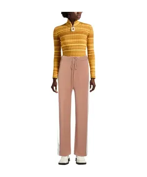 Max Mara Two-tone Loose-fitting Knit Pants