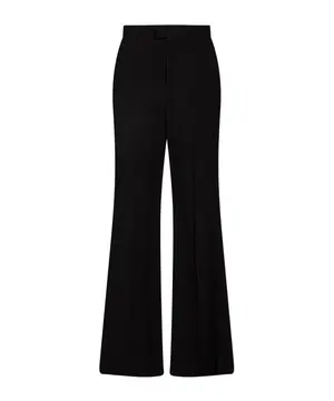 Balenciaga Solid-colored Flared Trousers - Black