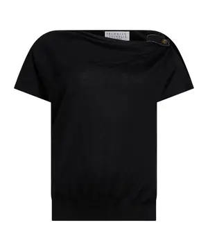 Brunello Cucinelli Solid-color Lightweight Knitted Sweater - Black