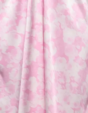GANNI Floral-print Satin Midi Dress